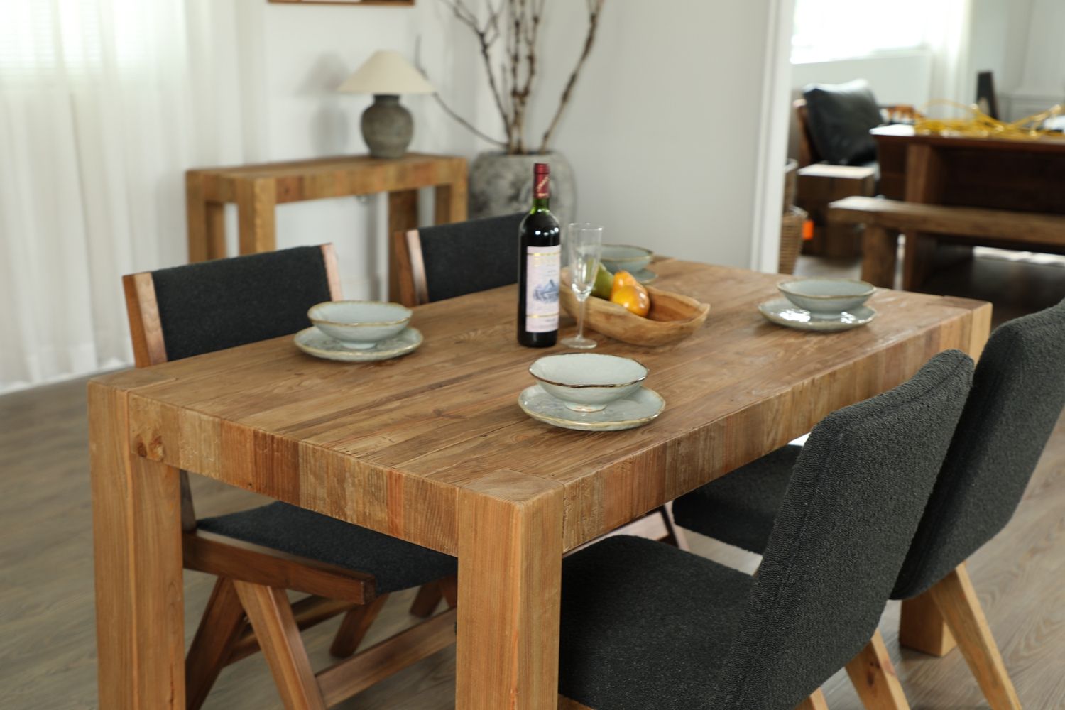 TRAVER 1.6M 100% Reclaimed Pine Wood Dining Table