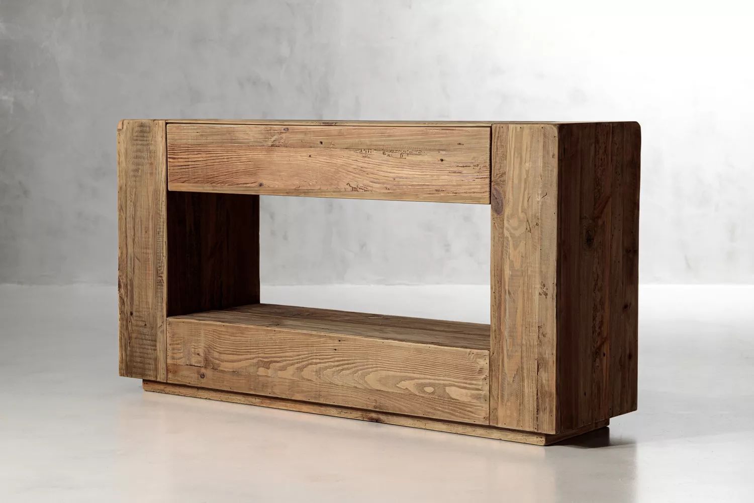 HOMER 100% Reclaimed Pine Wood Cuboid Console Table (140x76cm)