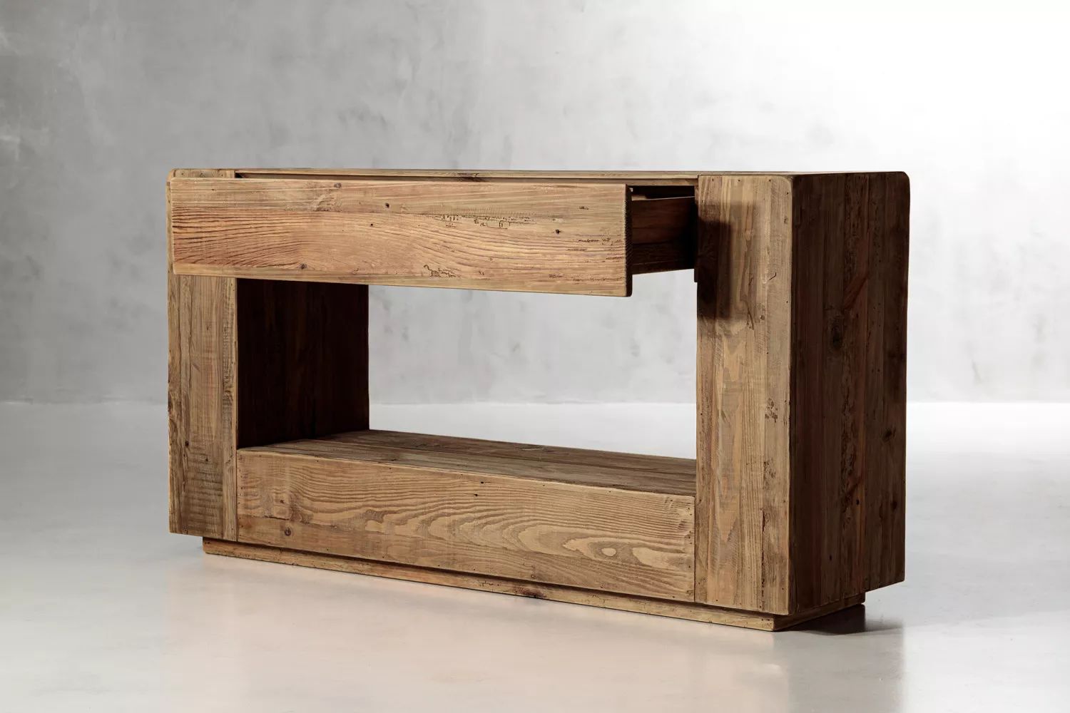 HOMER 100% Reclaimed Pine Wood Cuboid Console Table (140x76cm)