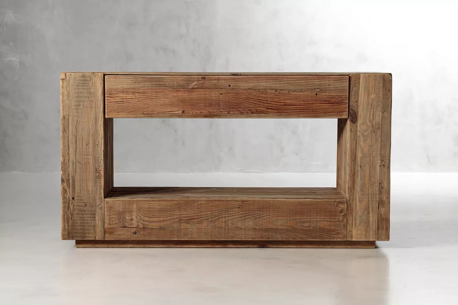 HOMER 100% Reclaimed Pine Wood Cuboid Console Table (140x76cm)