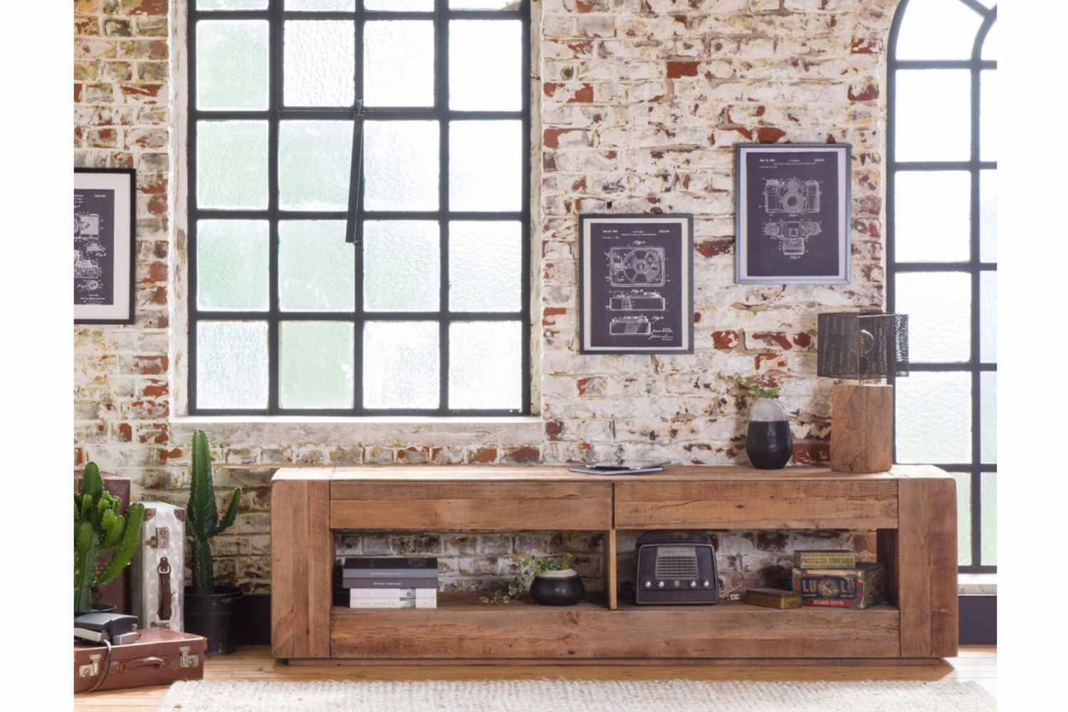 HOMER 2.1M 100% Reclaimed Pine Wood TV Unit