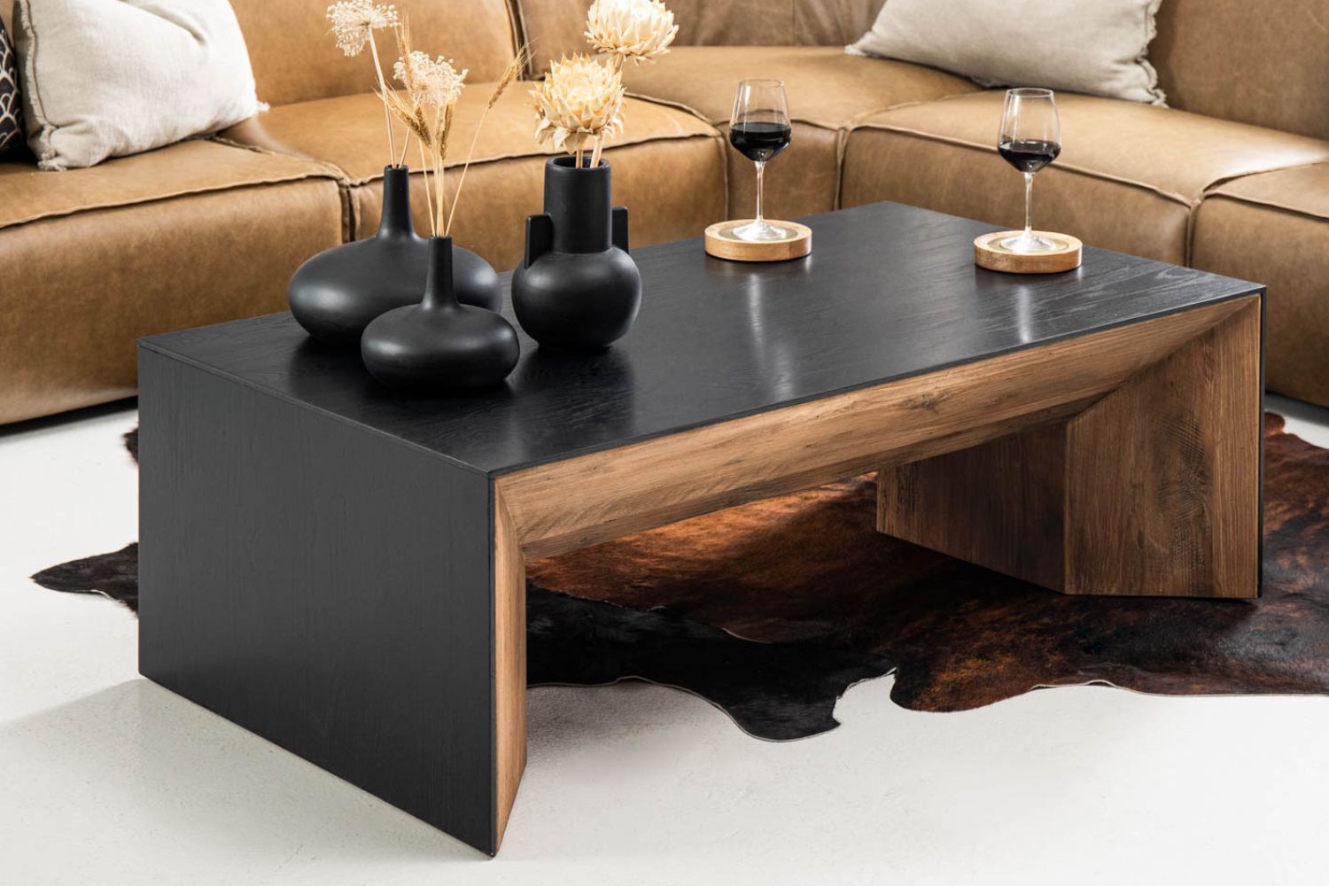 BETA Reclaimed Pine Wood Coffee Table (135x75cm)