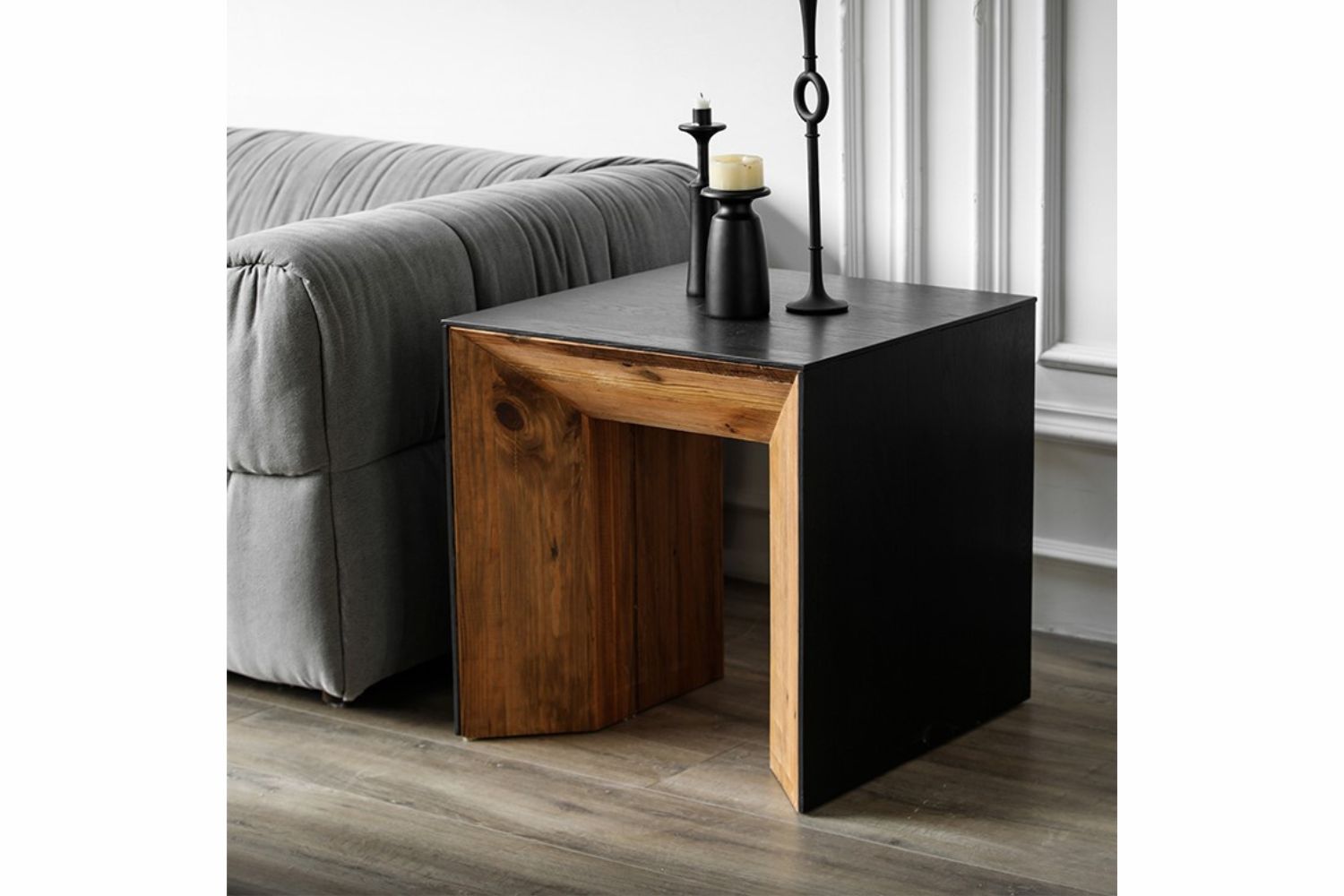 BETA Reclaimed Pine Wood Side Table (60x60cm)