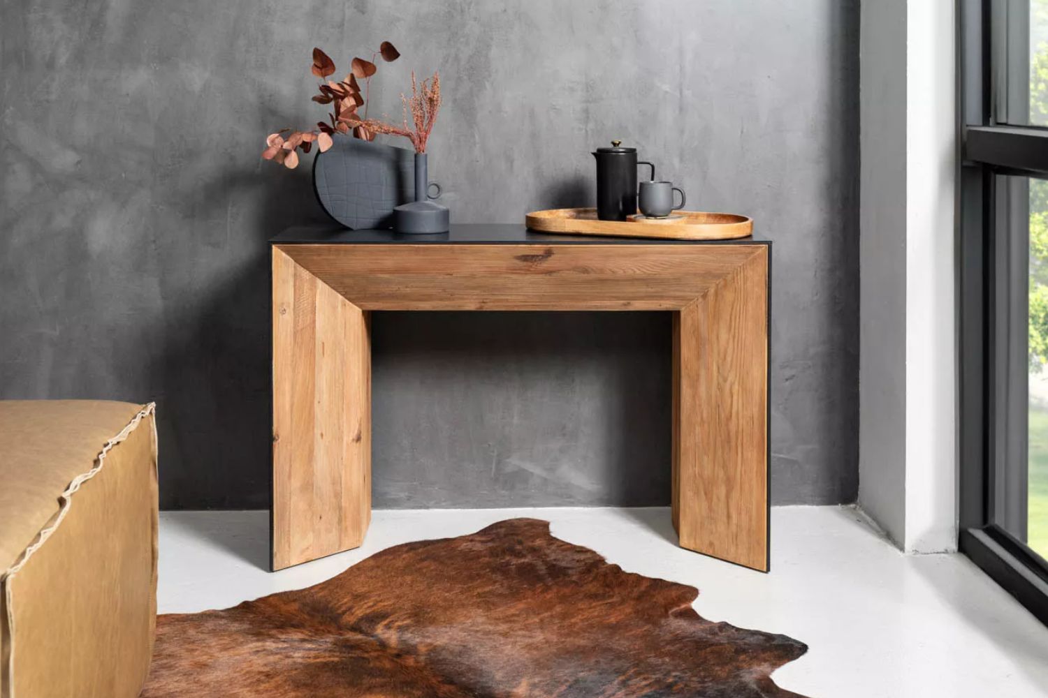 BETA 1.2M Reclaimed Pine Wood Console Table