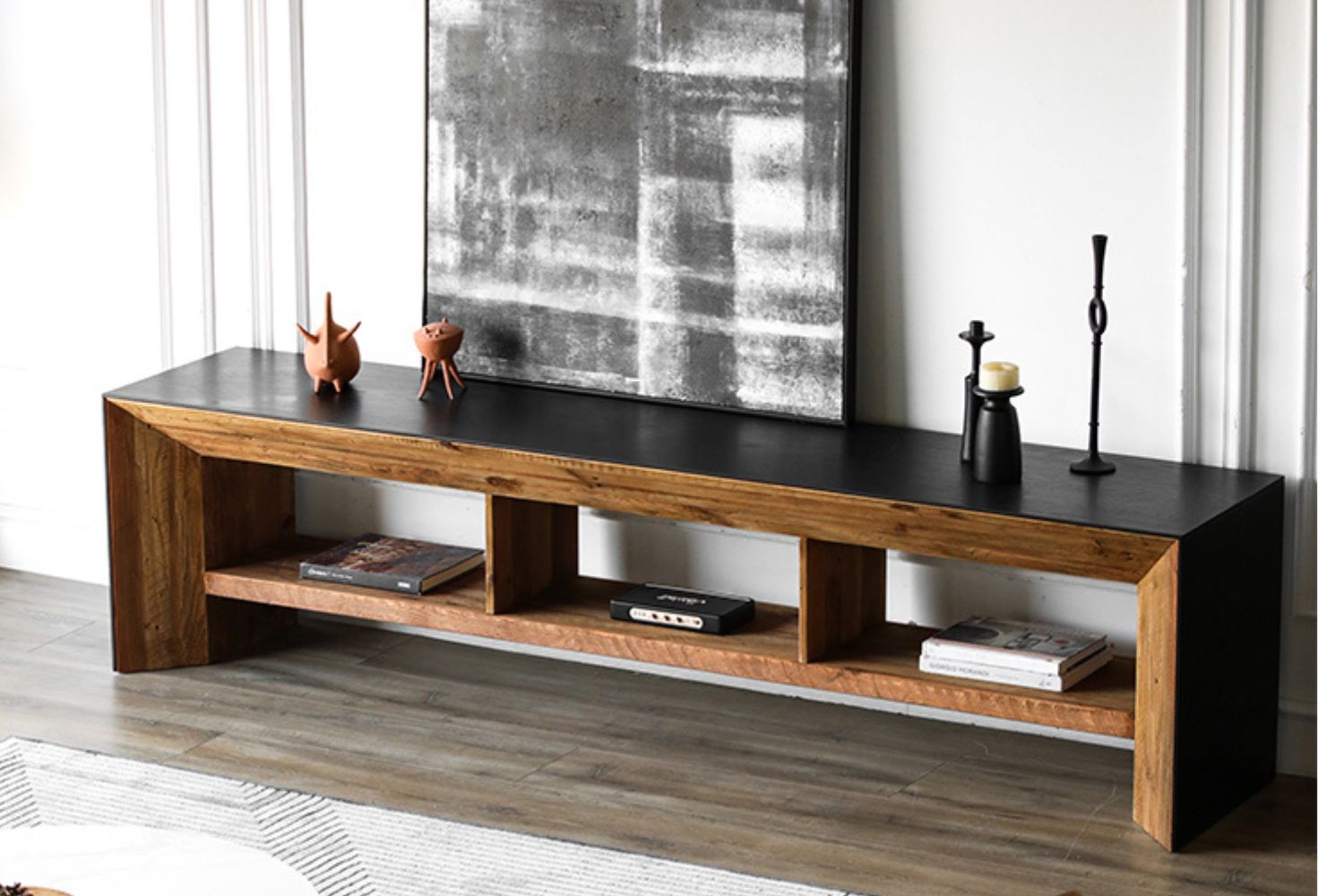 BETA 2.4M Reclaimed Pine Wood Entertainment Unit