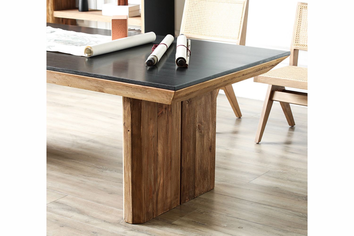 BETA 2.4M Reclaimed Pine Wood Dining Table