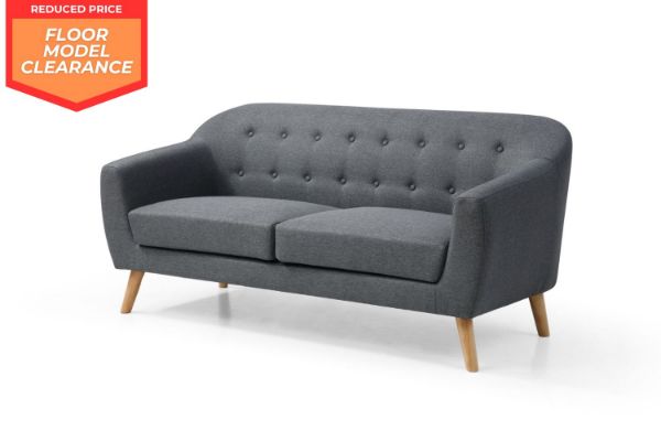 BRACKE Fabric Sofa Range Grey 3 Seater