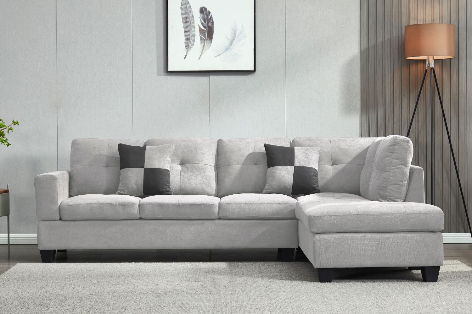 (FLOOR MODEL CLEARANCE) NEBULA Right Facing Sectional Sofa with Storage ...