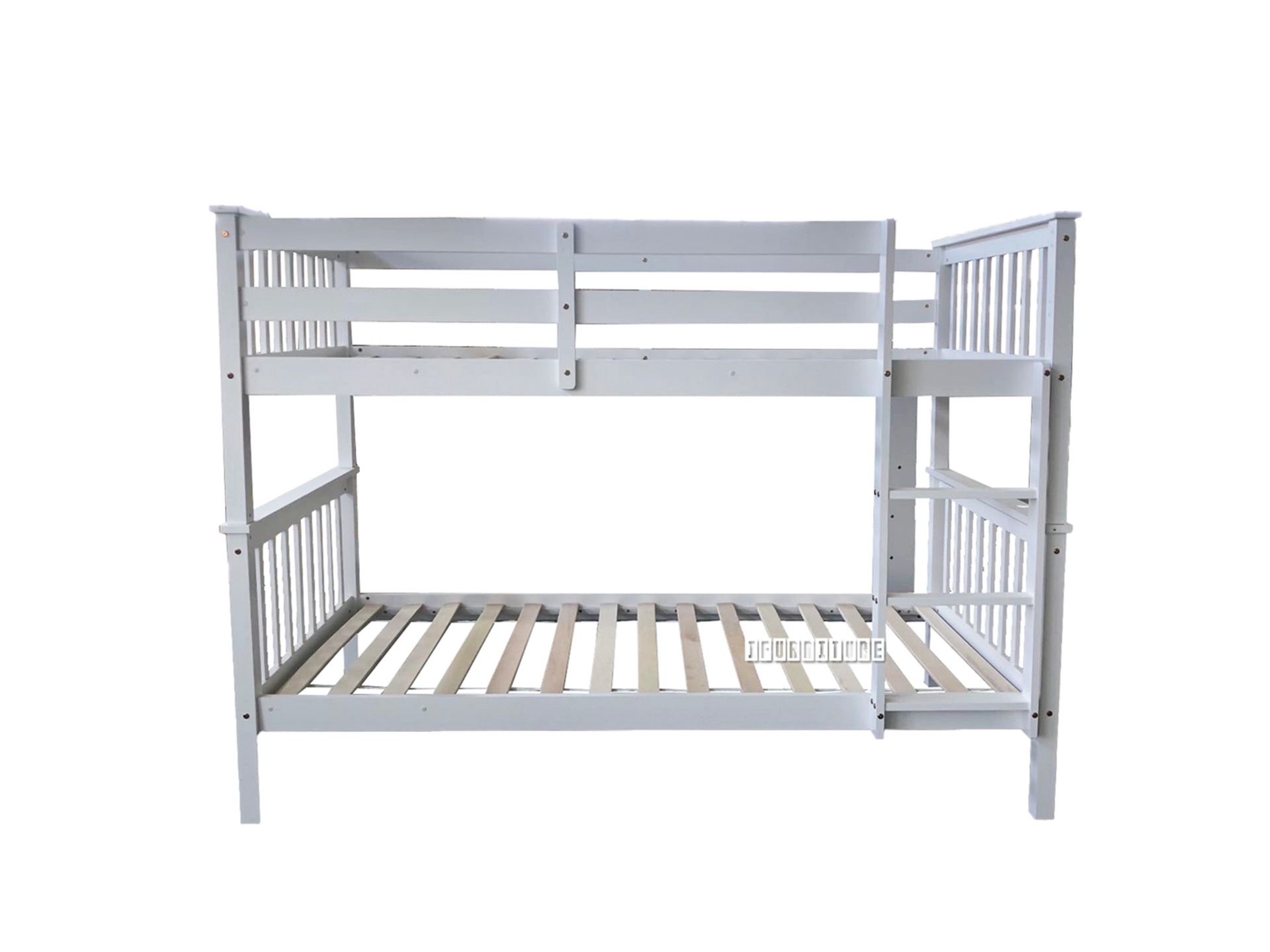 STARLET Single-Single Solid Pine Bunk Bed Frame (White)