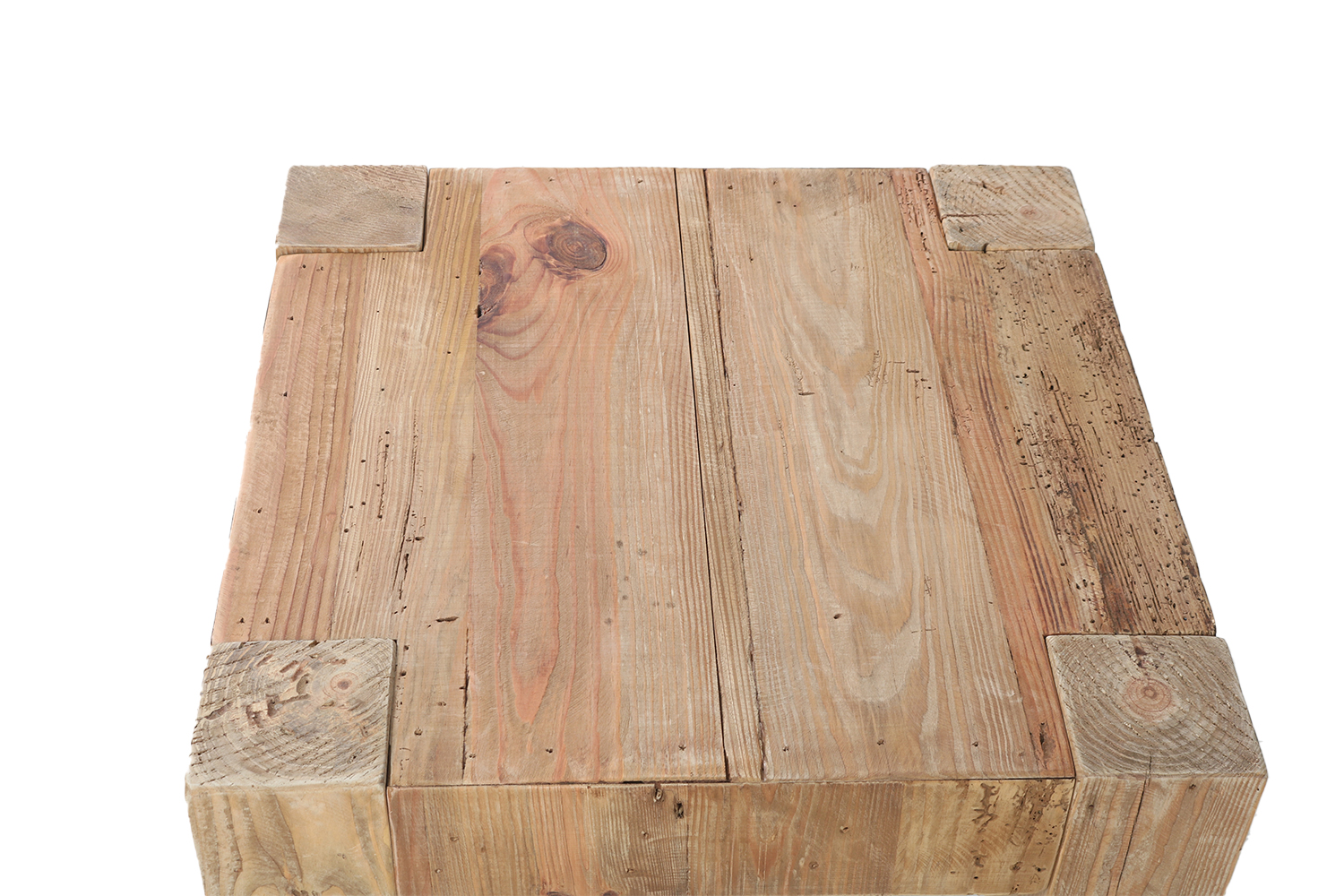 TRAVER 100% Reclaimed Pine Wood Side Table (54x54cm)
