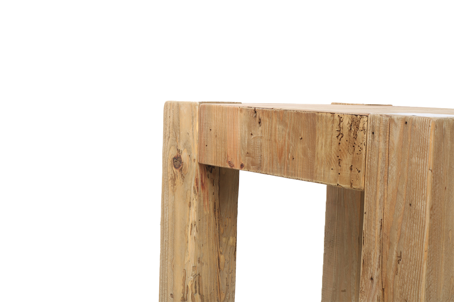 TRAVER 100% Reclaimed Pine Wood Side Table (54x54cm)