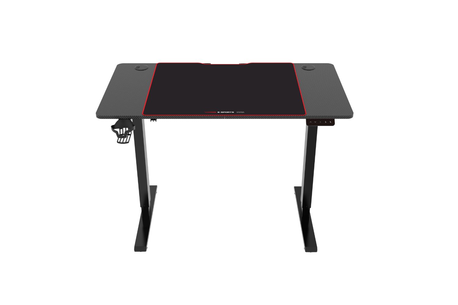 MATRIX 120 Height Adjustable Desk with Jumbo Mouse Pad (Black)