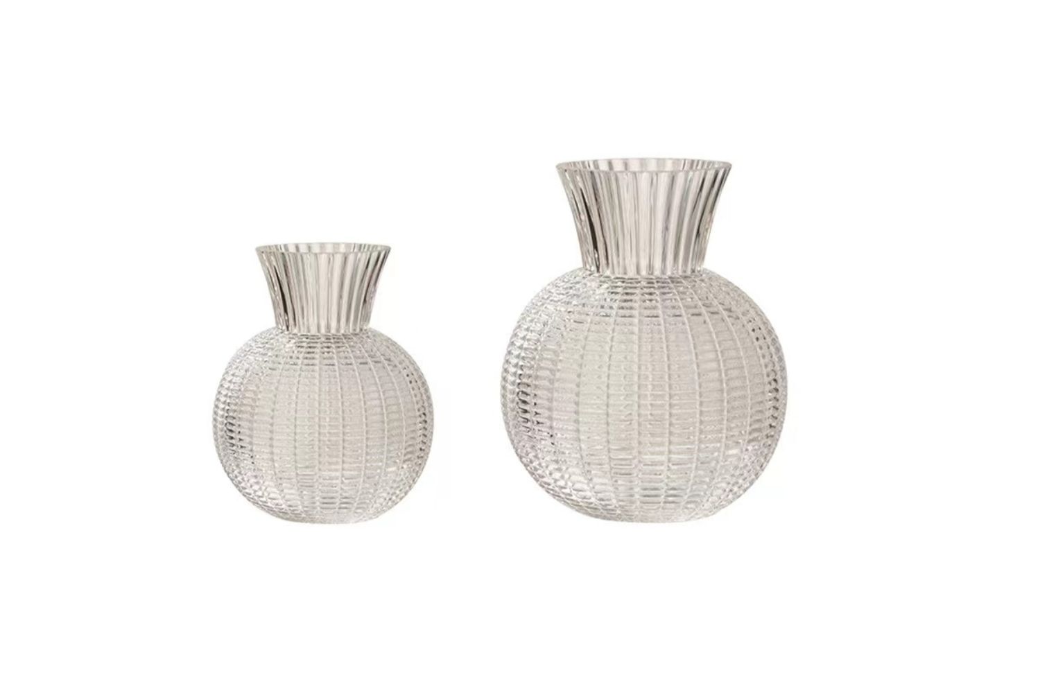 CHECKERED Transparent Glass Vase - Small