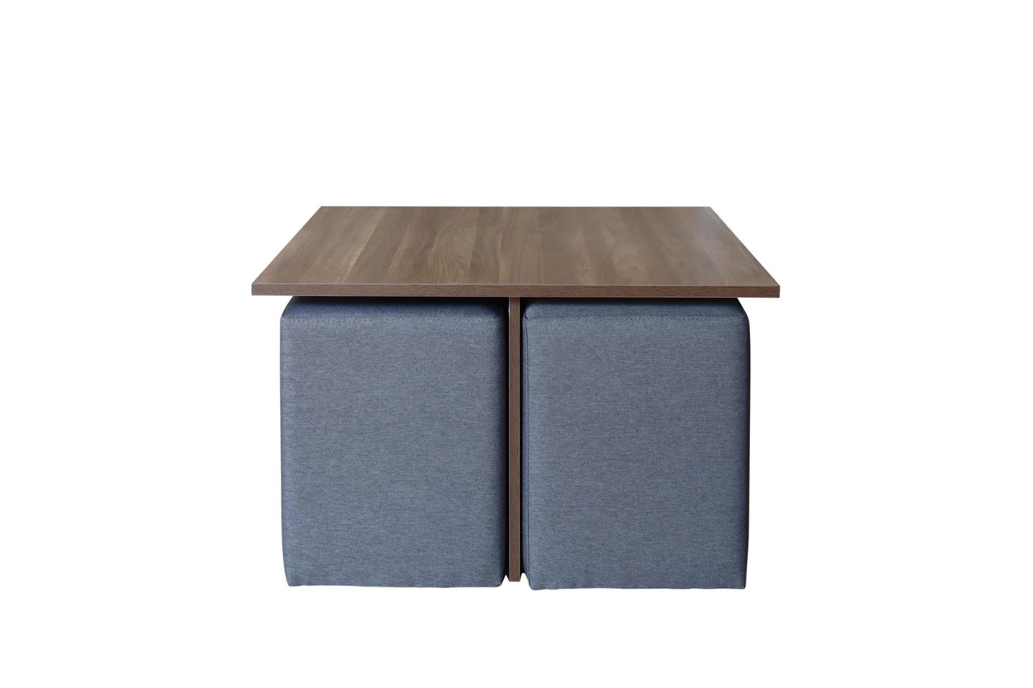 IRENE 5PC 70cm Square Coffee Table with 4 Stools