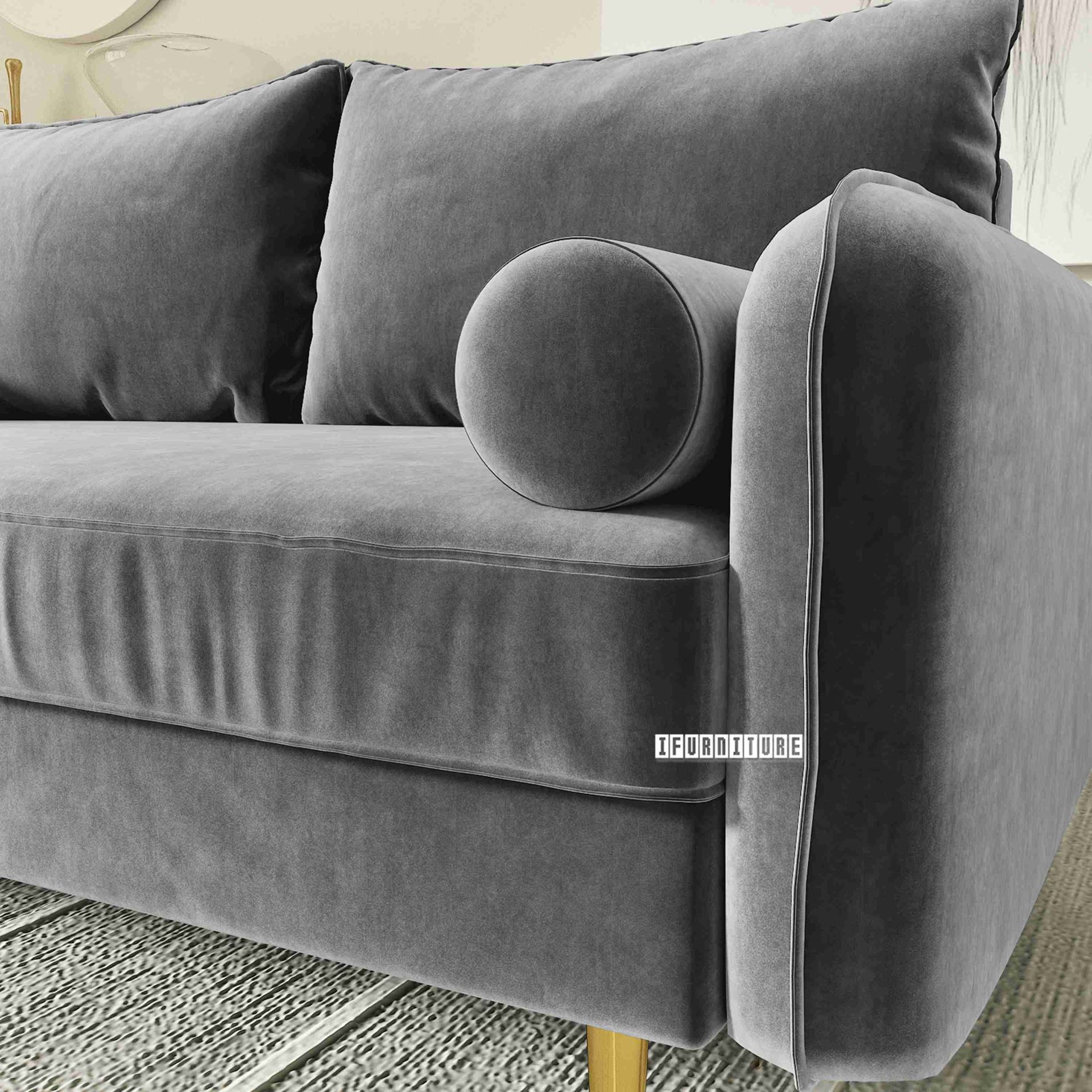 (FLOOR MODEL CLEARANCE) HENRY 3/2 Velvet Sofa Range - 2 Seater