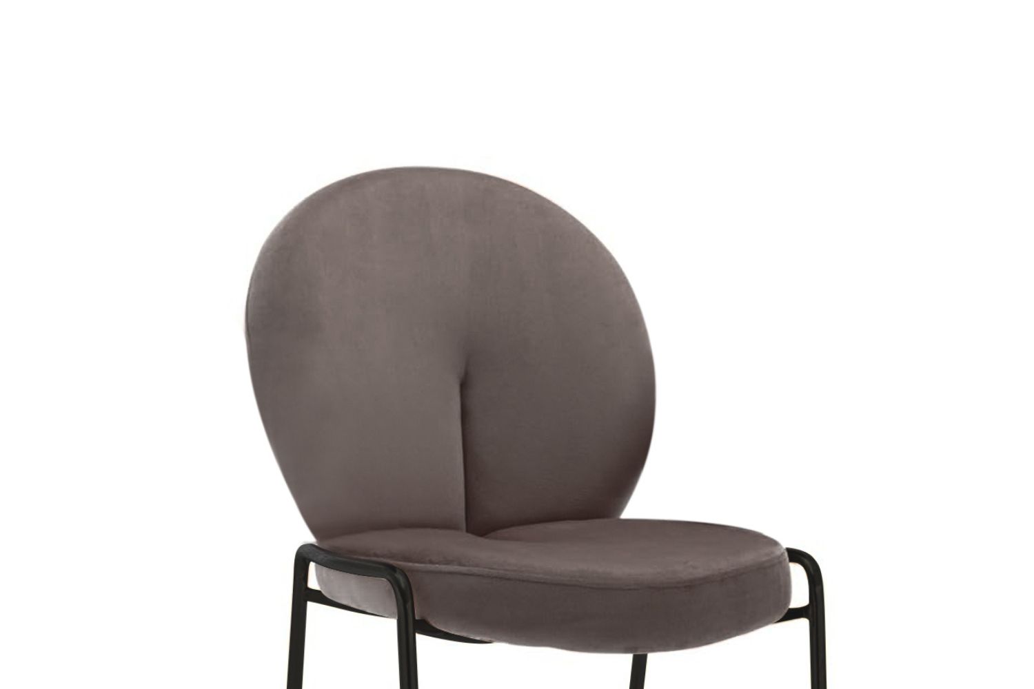 OLA Velvet Lounge Chair with Black Legs (Brown) - 2 Chairs in 1 Carton