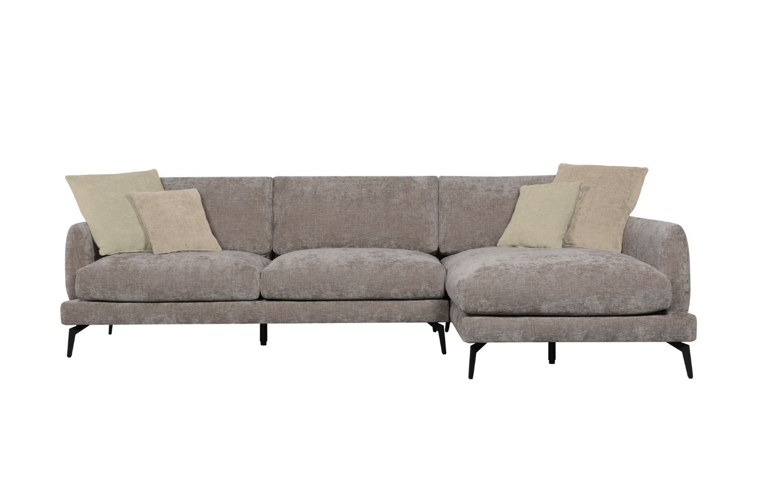 PALERMO Fabric Sectional Sofa (Brown)