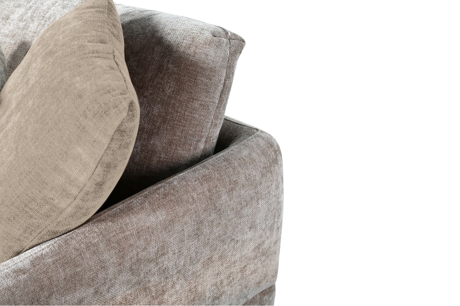 PALERMO Fabric Sectional Sofa (Brown)