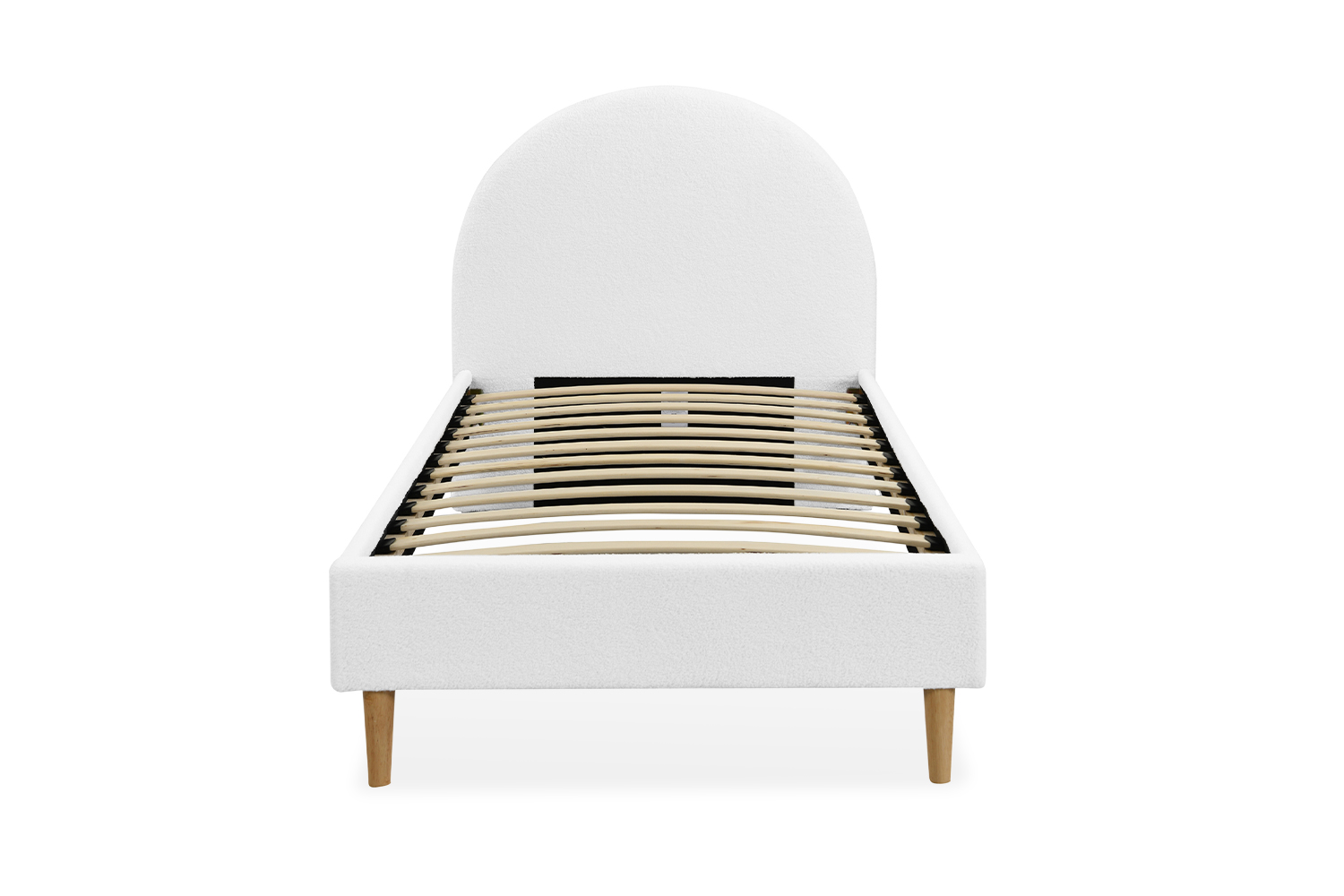 HOFFMAN Fabric Single/Double/Queen Size Bed Frame (Off White)