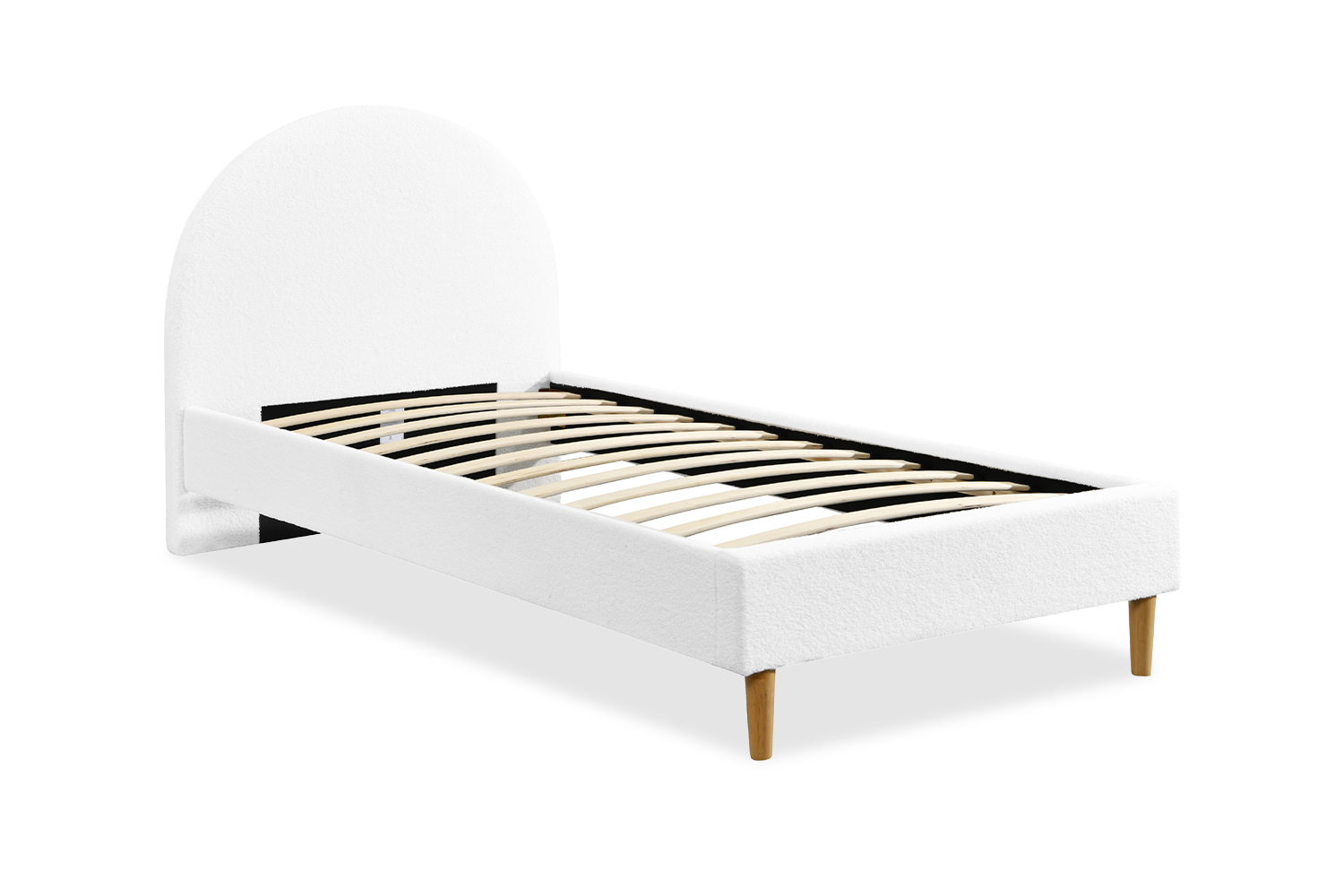 HOFFMAN Fabric Bed Frame (Off White) - Single