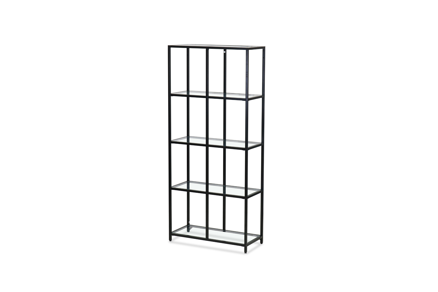 STARK Steel Frame 180cmx80cm Glass Display Cabinet (Black)
