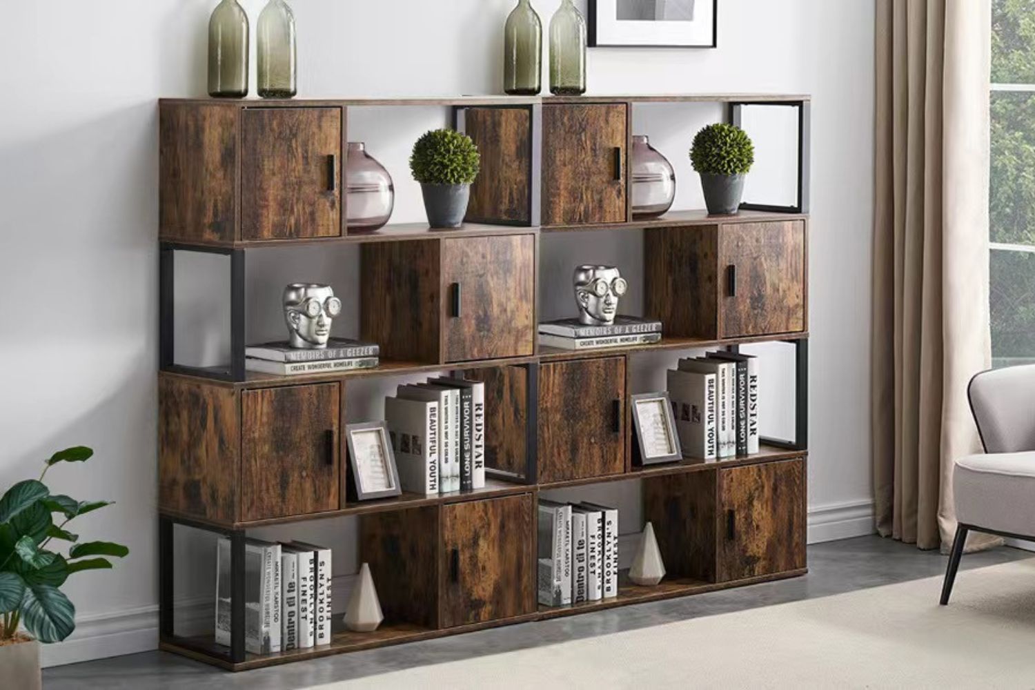 ALPS 126cmx90cm 4-Tier Bookcase