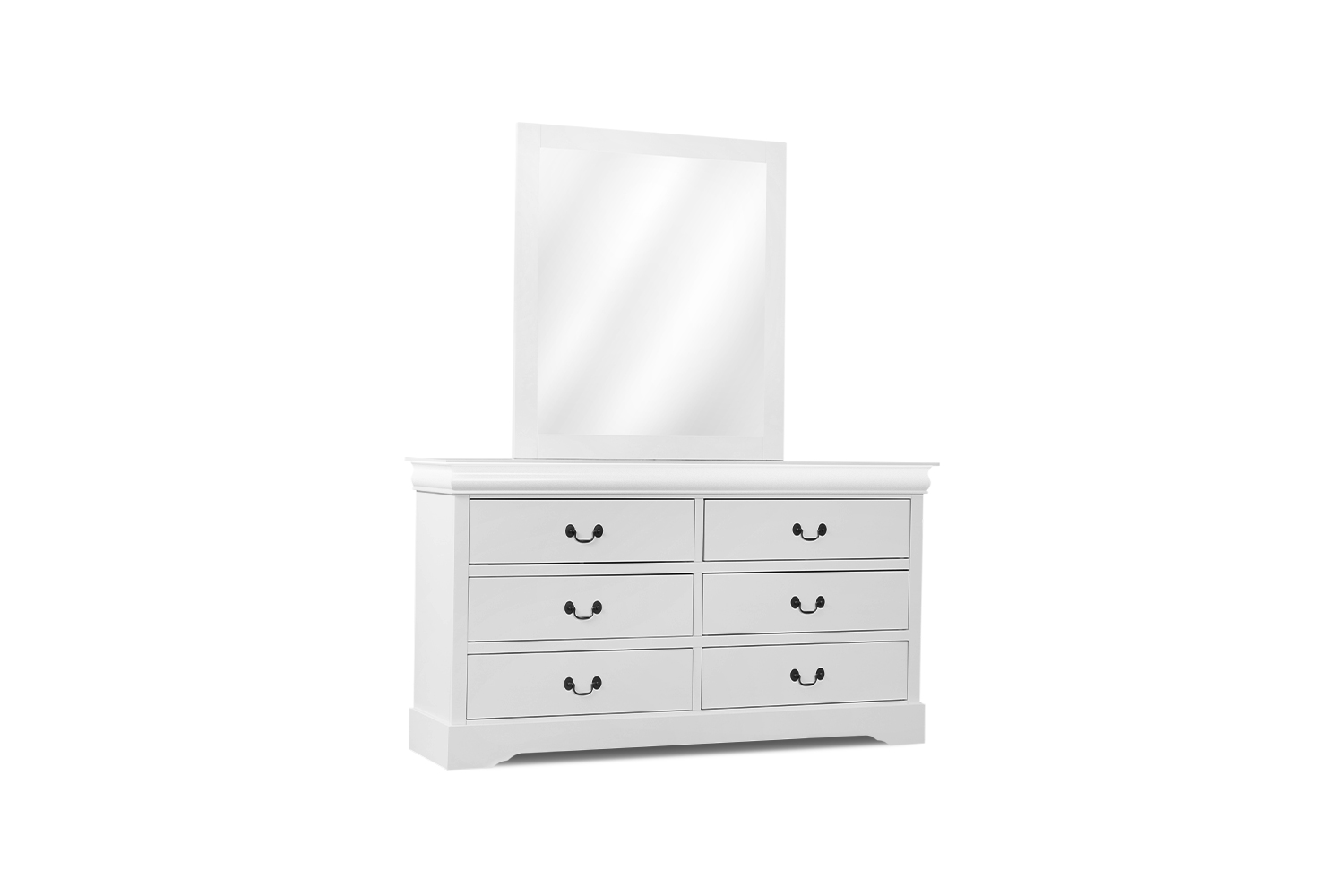 LOUIS 4PC/5PC/6PC Hevea Wood with LED Lighting Bedroom Combo in Queen ...