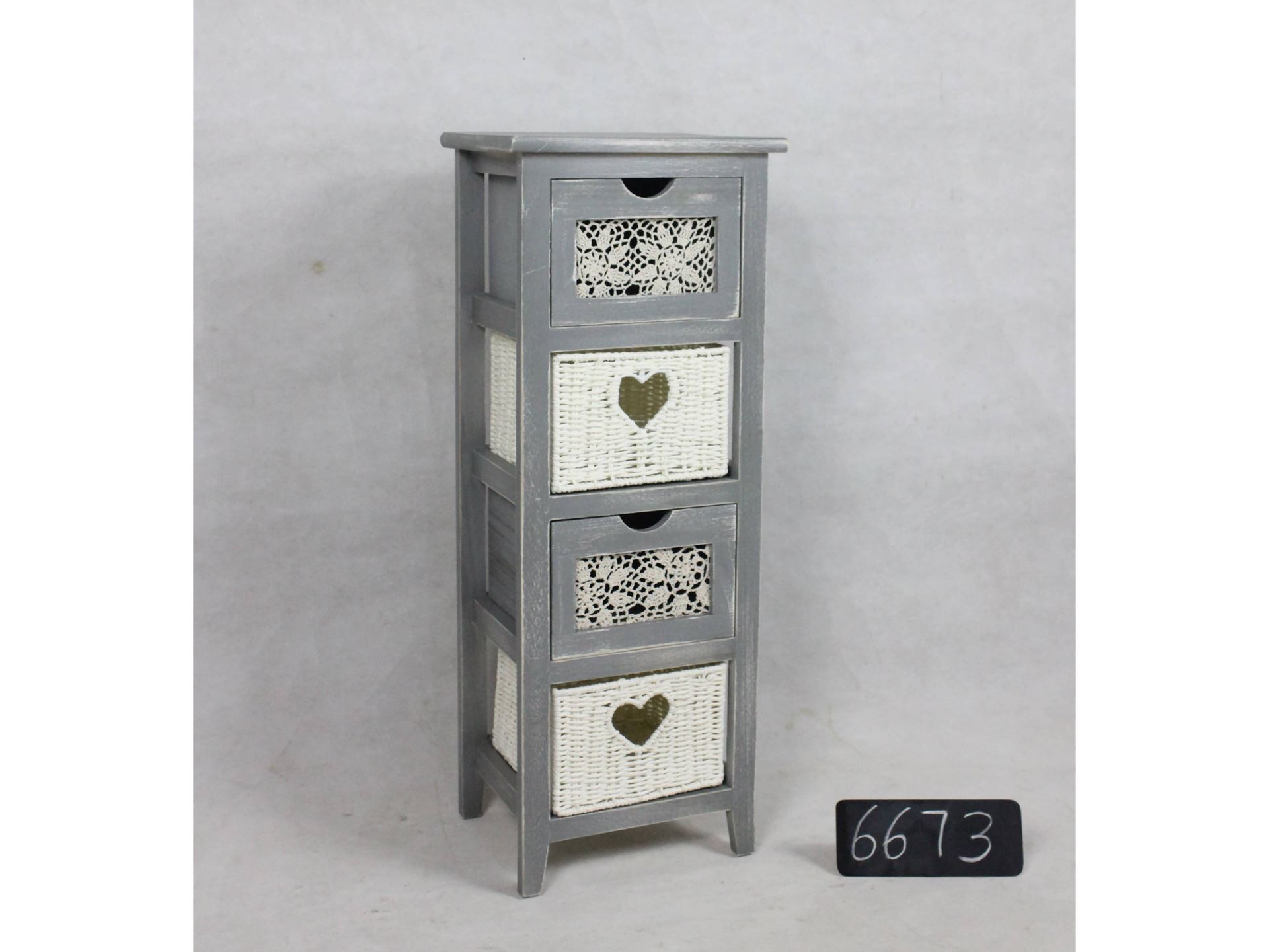 NORA 4 DRW Wooden Cabinet - Slim