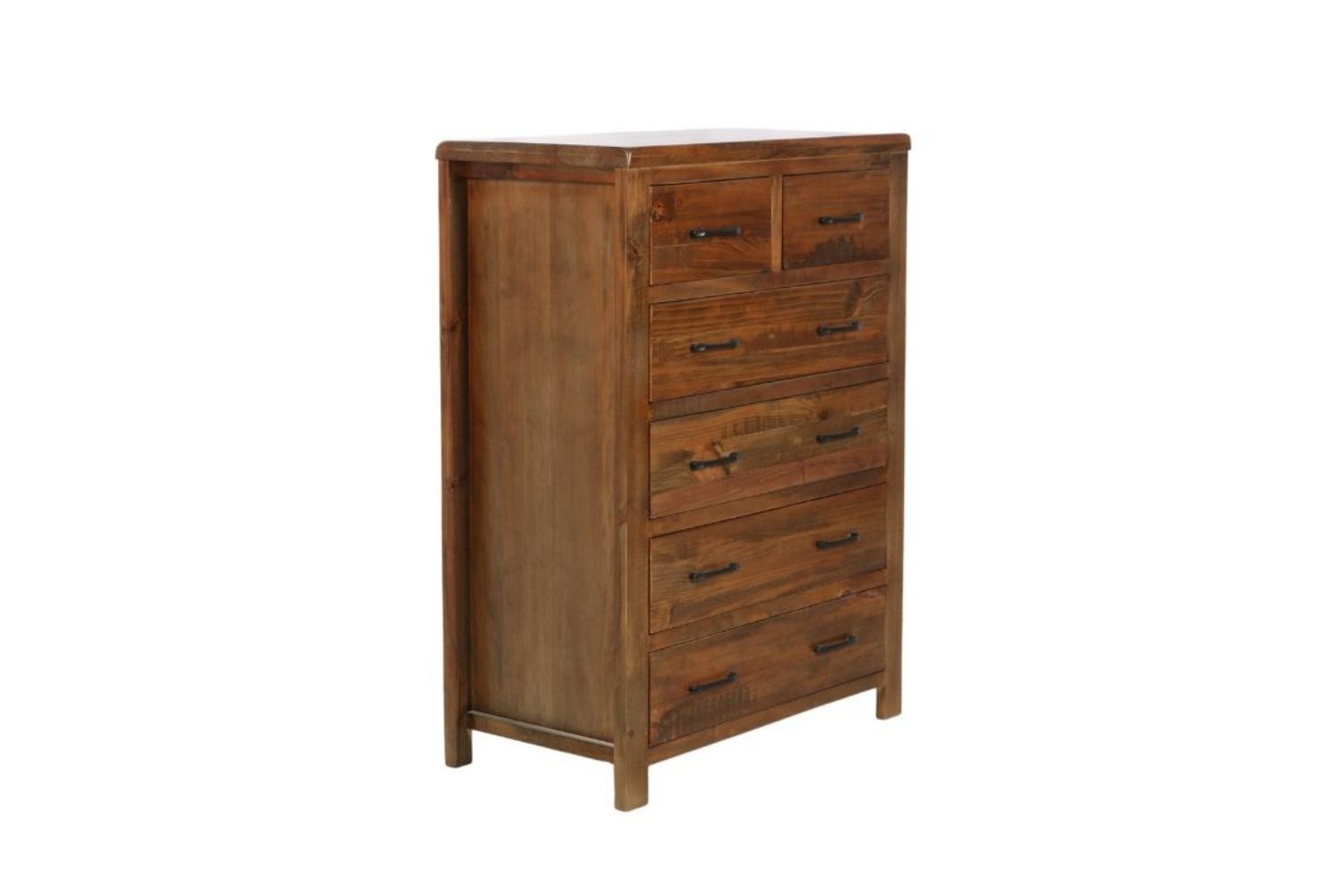 WOODLAND 6-Drawer Tallboy (Rustic Brown)