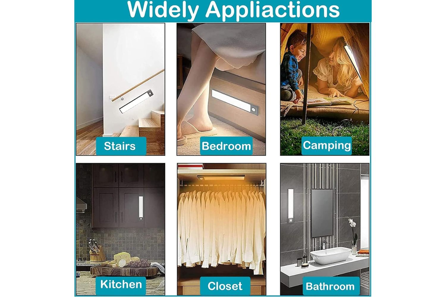 STARK Steel Frame Motion Sensor Magnetic LED Cabinet Light - 60cm