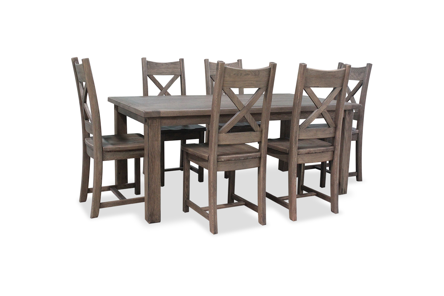 WESTMINSTER Solid Oak 7PC Dining Set (Walnut)