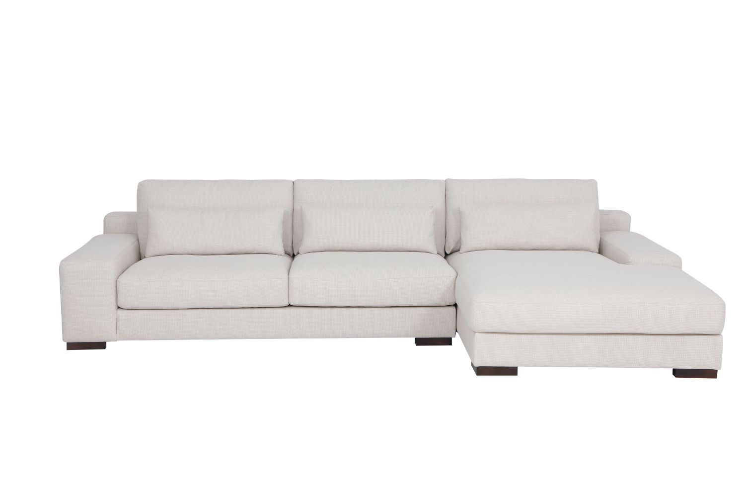 BROOK Feather Filled Sectional Sofa - Chaise Facing Right