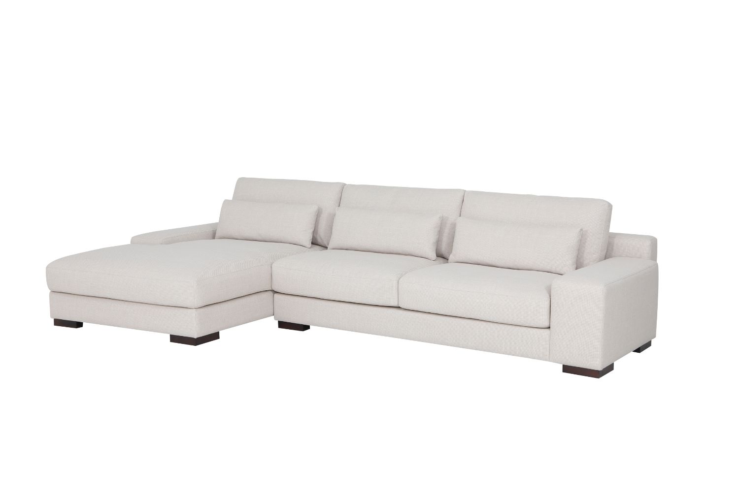 BROOK Feather Filled Sectional Sofa - Chaise Facing Right
