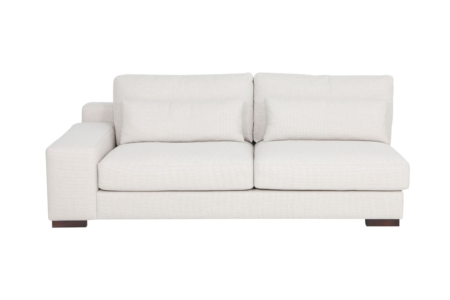 BROOK Feather Filled Sectional Sofa - Chaise Facing Right