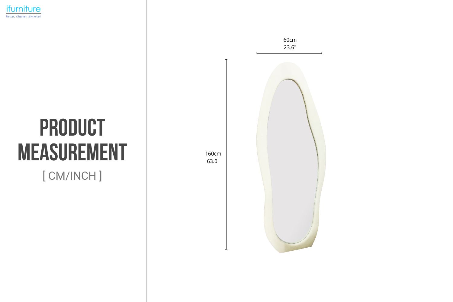 STREAMSTONE Curvy Standing Mirror