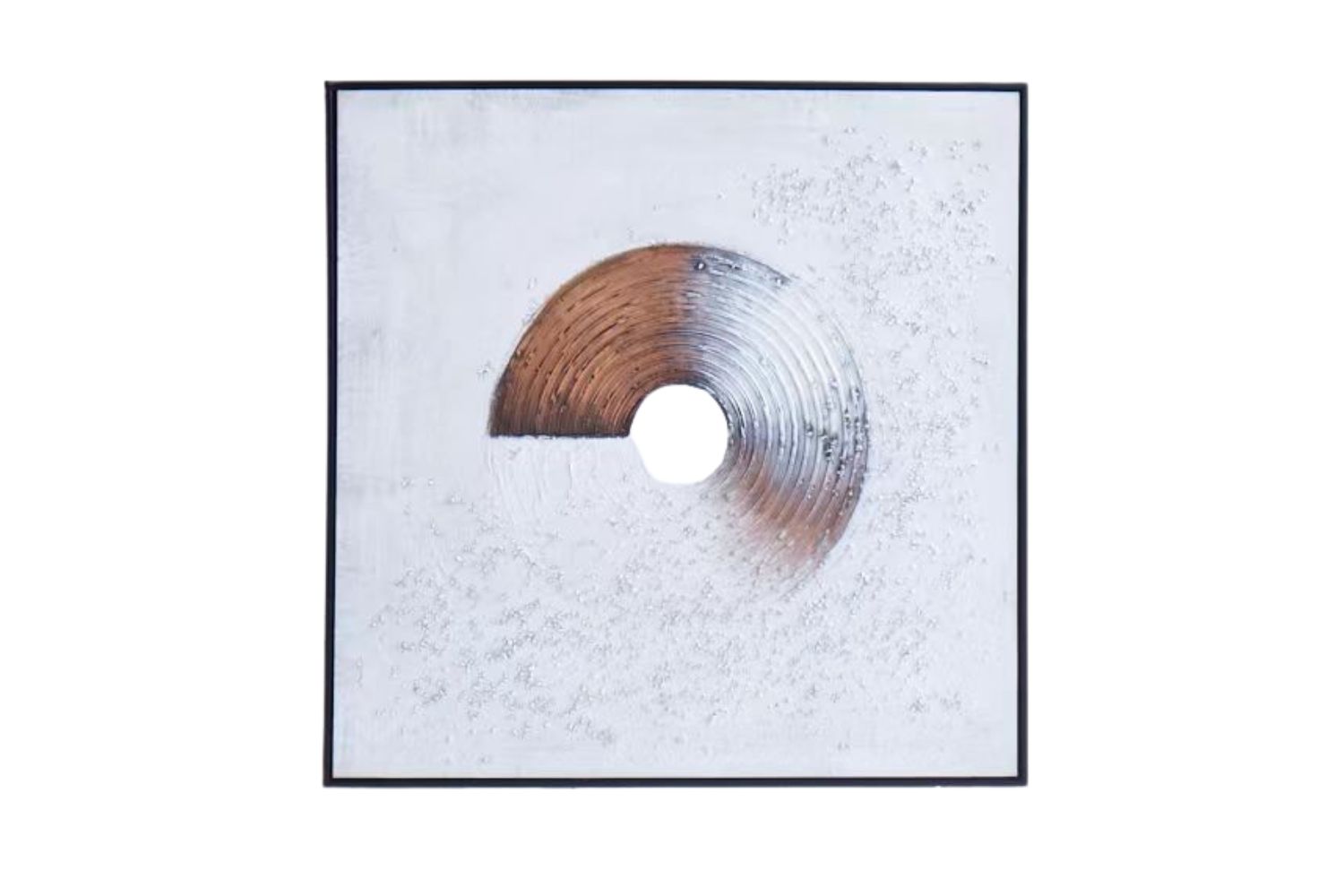 Hand Oil Painting Canvas Wall Art With Black Frame (80x80)