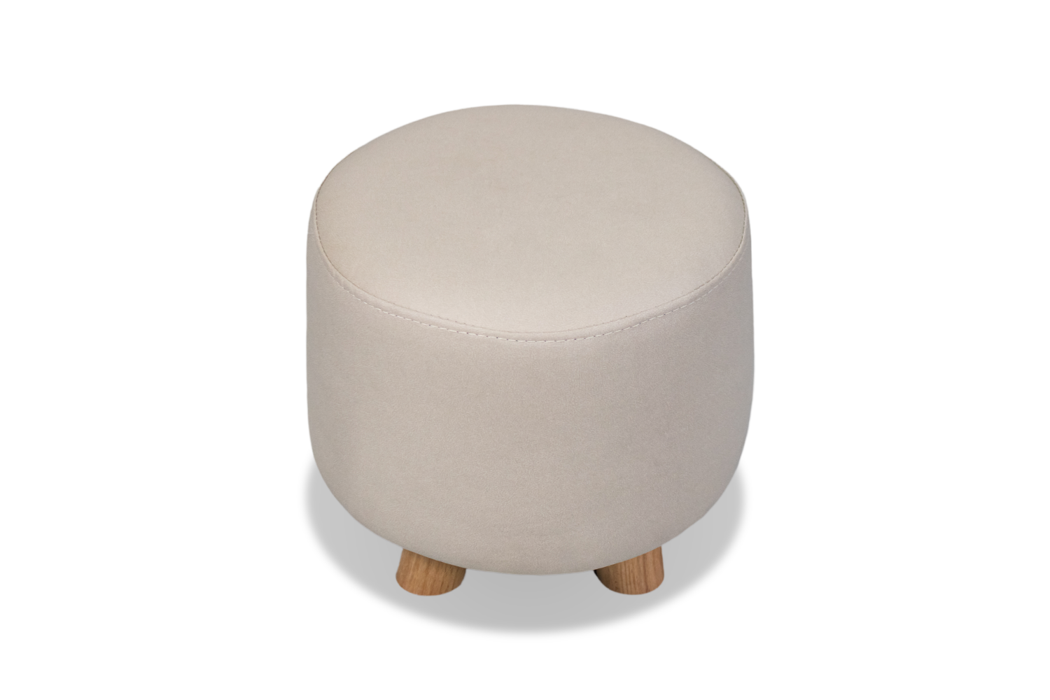 TOBA Round Ottoman Stool (Light Grey)