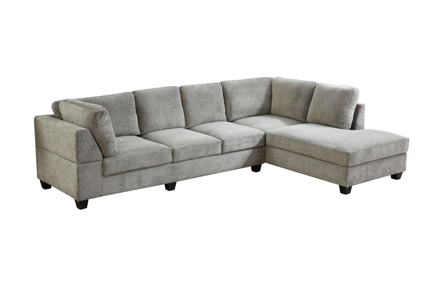 LIBERTY Premium Chaise Facing Left Sectional Sofa (Light Grey)