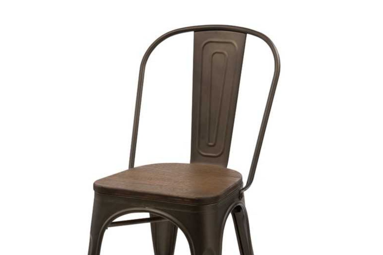 TOLIX Replica Dining Chair With Solid Pine Wood (Matt Gun)