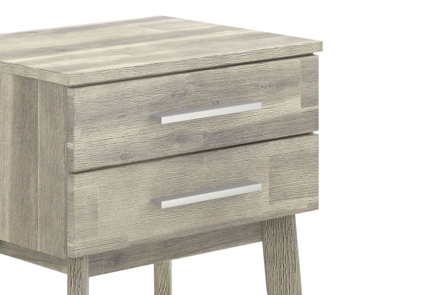 BALLINA 2-Drawer Solid Acacia Wood Bedside Table