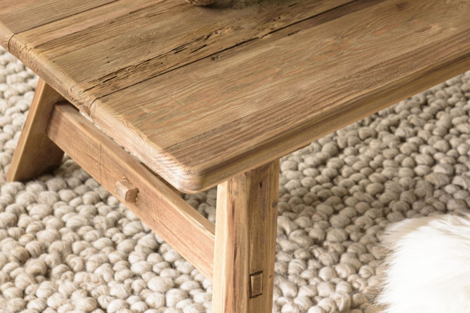 RUSSELL 1.4M 100% Reclaimed Pine Wood Coffee Table