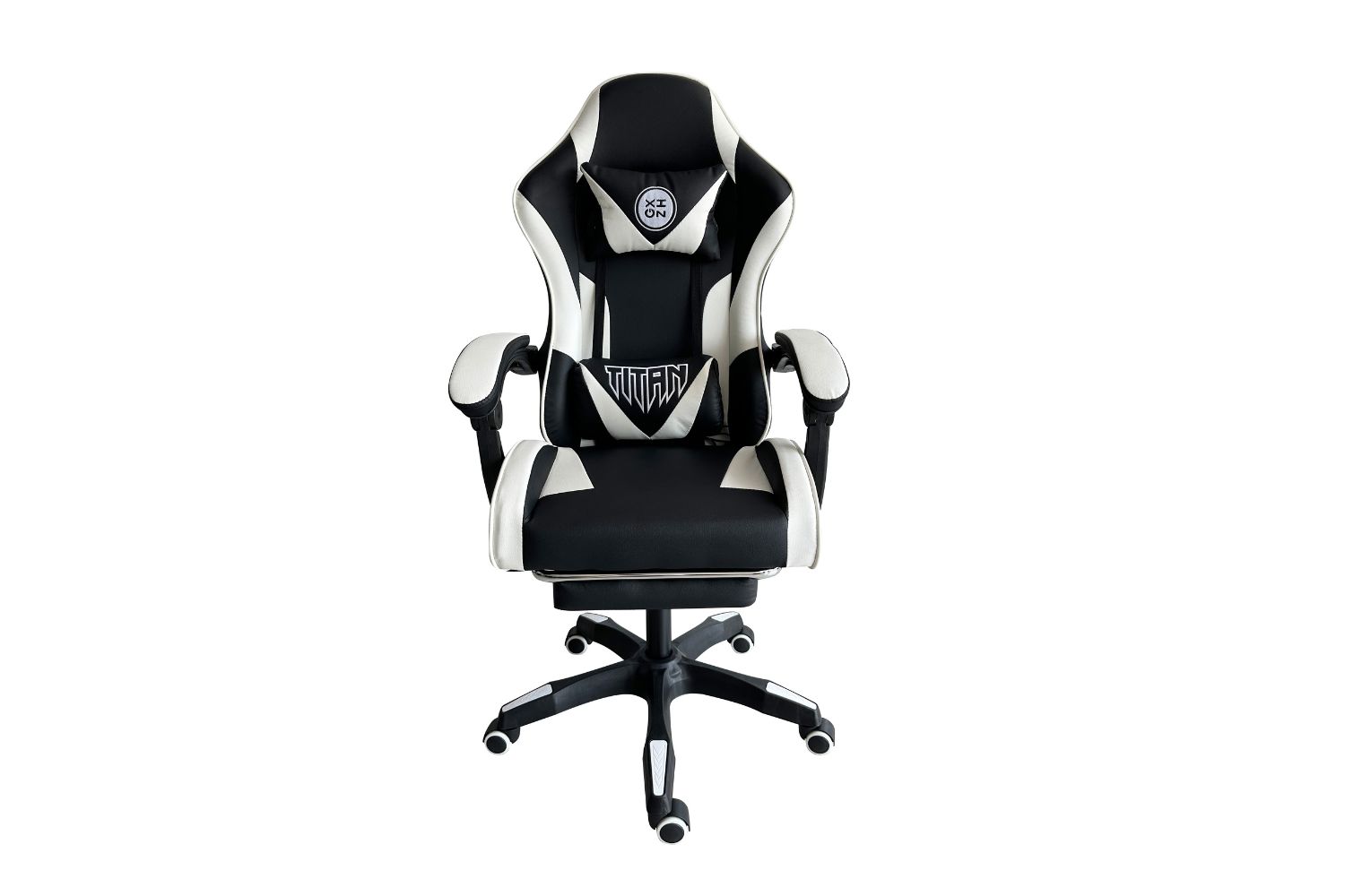 ZEUS Height Adjustable Gaming Chair with Footrest & 1-Point USB Massage ...