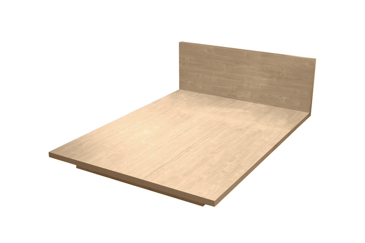 YUKI Japanese Low Height Bed Frame Set with Headboard in Queen/King ...