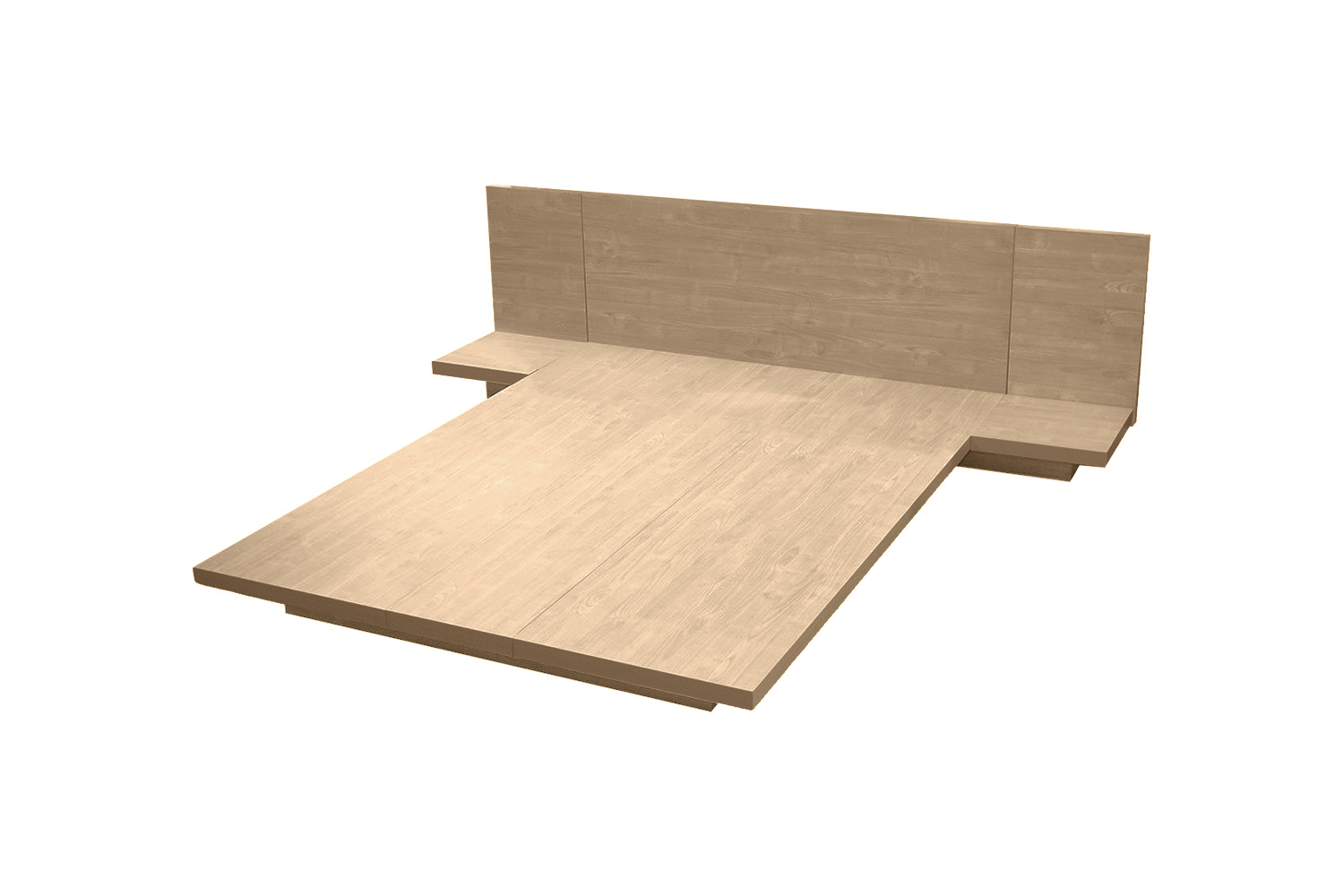 YUKI 2PC/3PC Japanese Low Height Bed Frame Set with Headboard in Queen ...