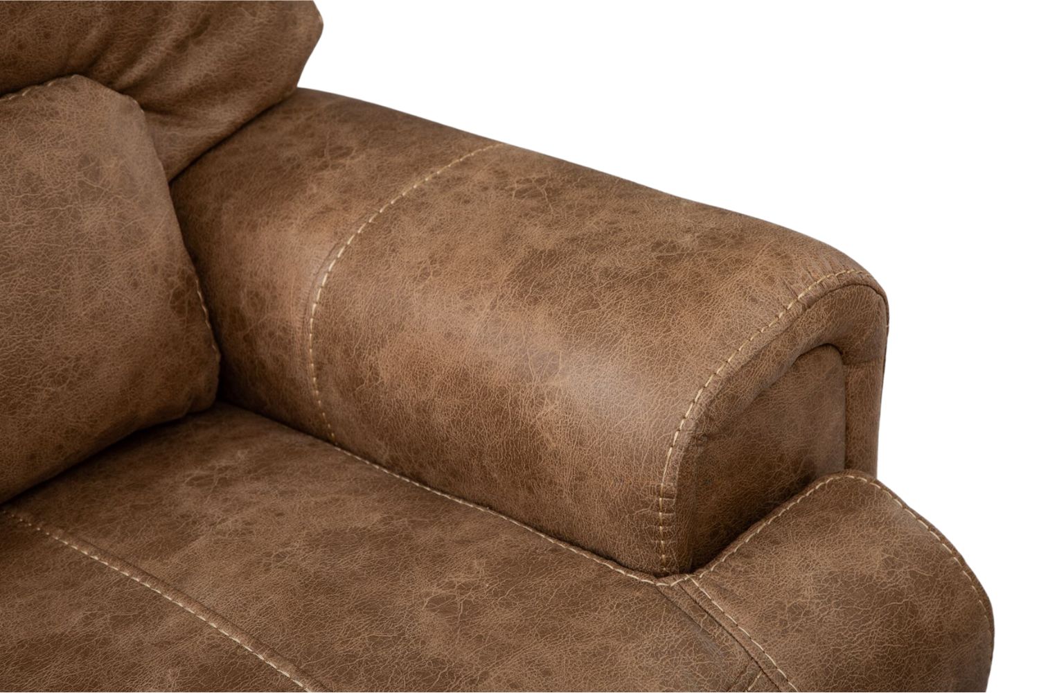 NAKEETA Air Leather Power Recliner Modular Sofa with Console and Storage