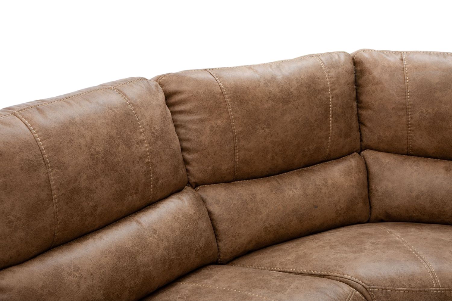 NAKEETA Air Leather Power Recliner Modular Sofa with Console and Storage