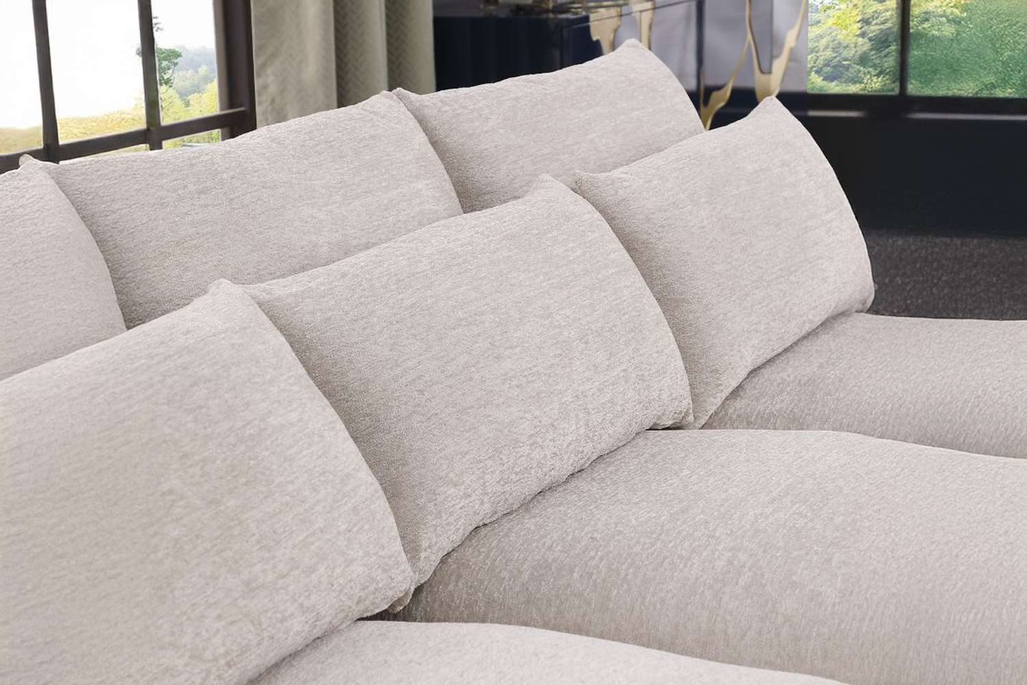 SIREN Sectional Chenille Fabric Sofa