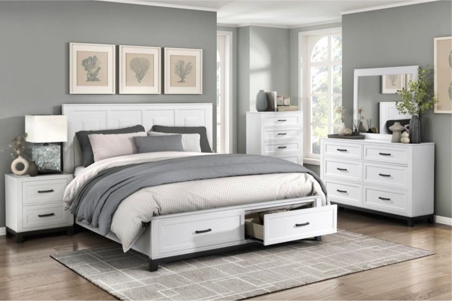 CLOUDLAND Bedroom Combo Set in Queen Size - 5PC Combo
