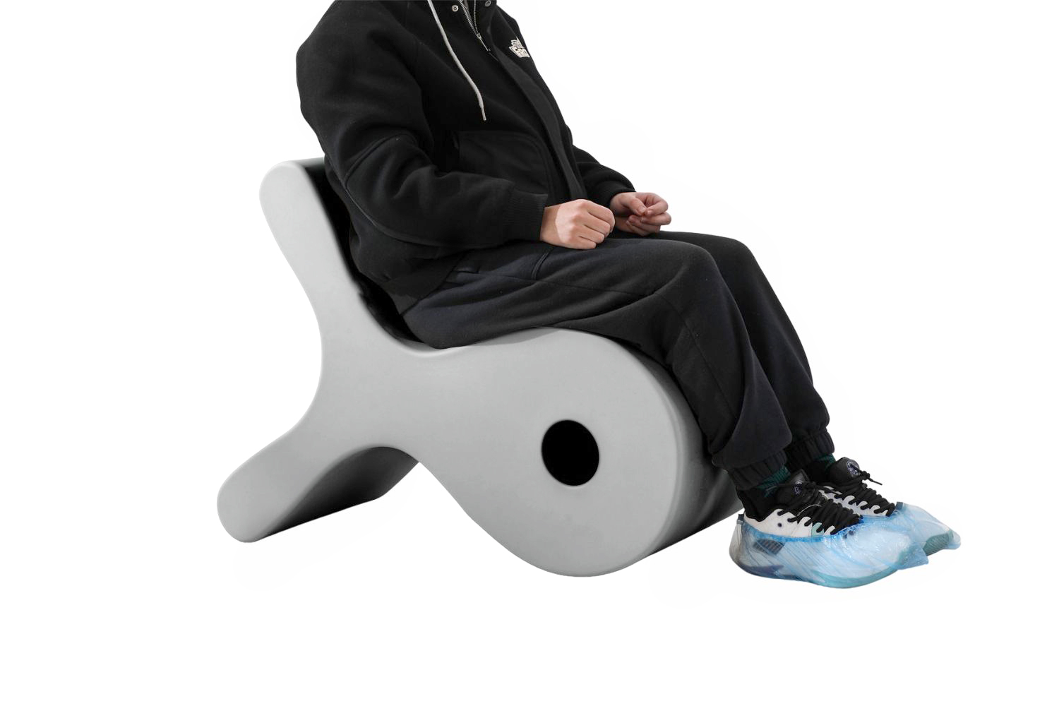 FISHBONE MultiFunction Chair/Side Table (Grey)