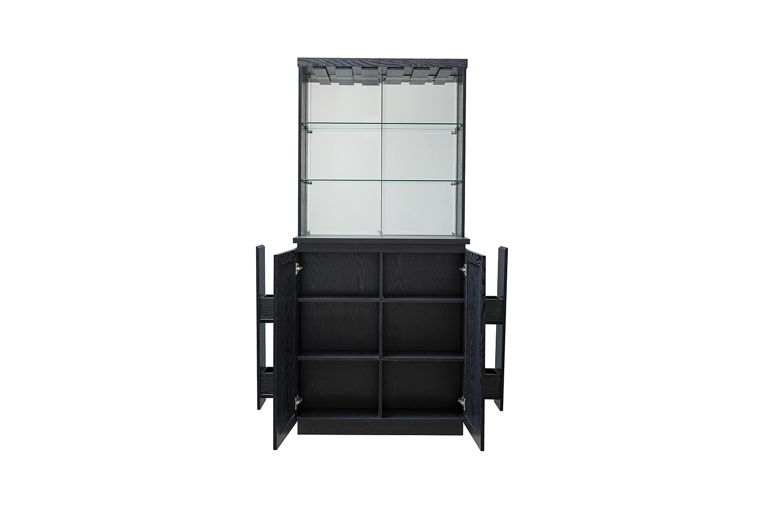 GRAMER Home Bar Buffet & Hutch (Black)